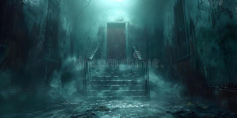 D Rendering of a Scary Monster in a Haunted House. Concept 3D Rendering ...