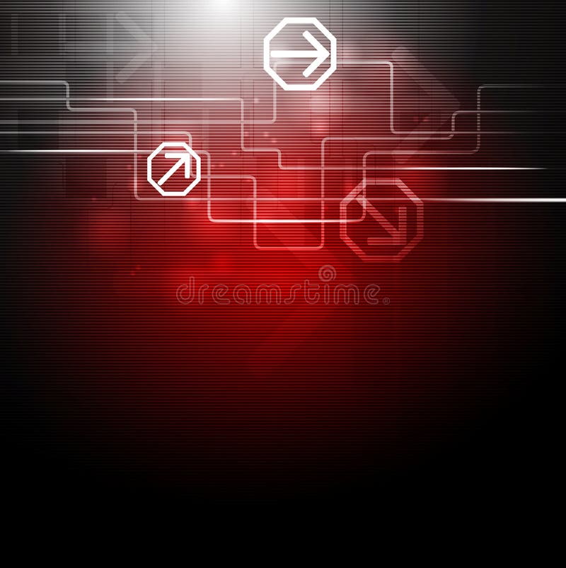 Concept Dark Red Technology Design Stock Vector - Illustration of frame ...