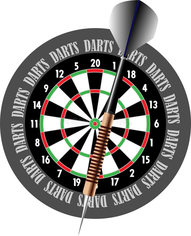 Concept with dart board stock vector. Illustration of board - 300142095