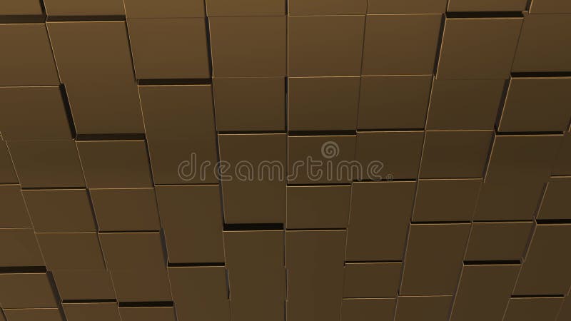 Cubes Network with Information Inside, Moving and Connecting, Forming a ...