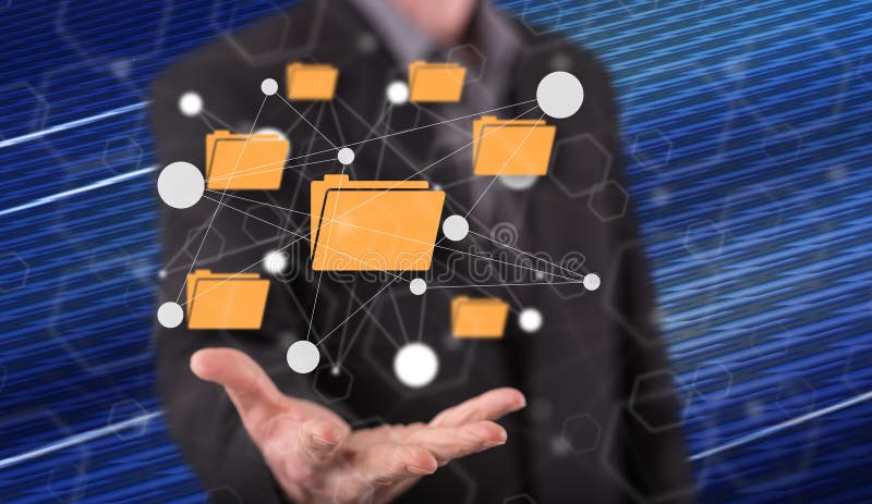 Concept of data exchange stock photo. Image of storage - 309260694