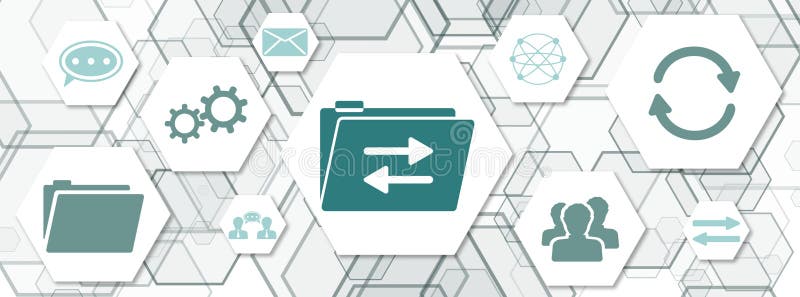Concept of data exchange stock illustration. Illustration of digital ...