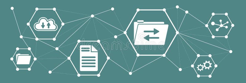 Concept of data exchange stock illustration. Illustration of storage ...
