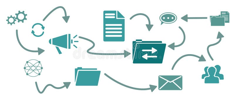 Concept of data exchange stock illustration. Illustration of sharing ...