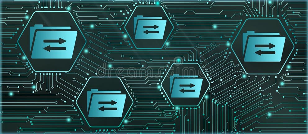 Concept of data exchange stock illustration. Illustration of computer ...