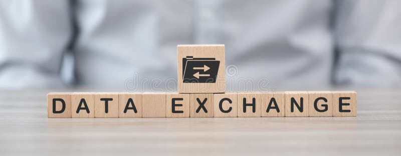 Concept of data exchange stock image. Image of upload - 265675831
