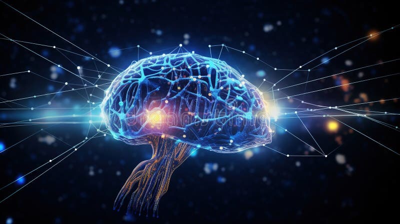 The Concept of Data Flow from the Digital Human Brain. Machine Deep ...