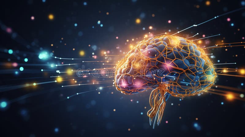 The Concept of Data Flow from the Digital Human Brain. Machine Deep ...