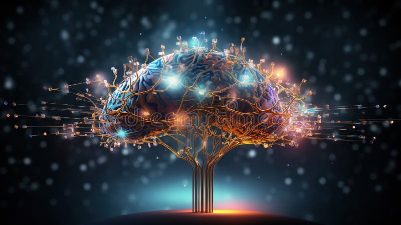 The Concept of Data Flow from the Digital Human Brain. Machine Deep ...