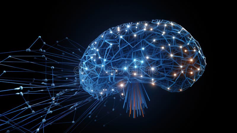The Concept of Data Flow from the Digital Human Brain. Machine Deep ...