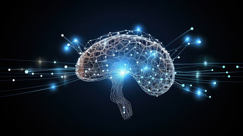 The Concept of Data Flow from the Digital Human Brain. Machine Deep ...