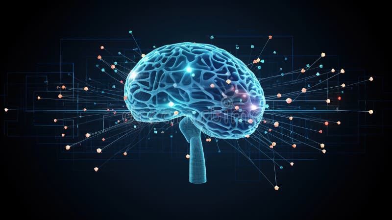 The Concept of Data Flow from the Digital Human Brain. Machine Deep ...