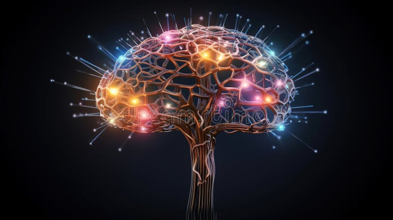 The Concept of Data Flow from the Digital Human Brain. Machine Deep ...