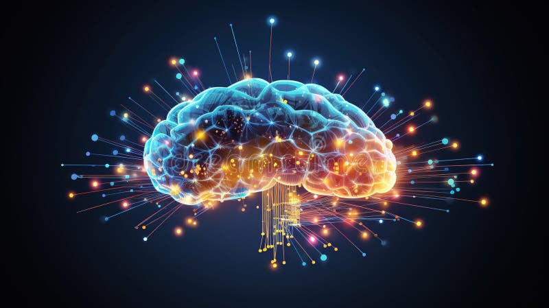 The Concept of Data Flow from the Digital Human Brain. Machine Deep ...