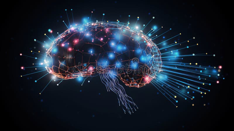 The Concept of Data Flow from the Digital Human Brain. Machine Deep ...
