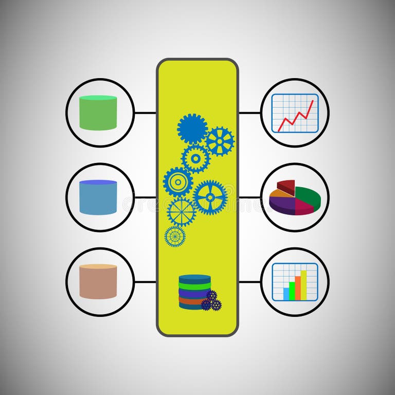 Concept of Data Intelligence, Data Analytics Stock Vector ...