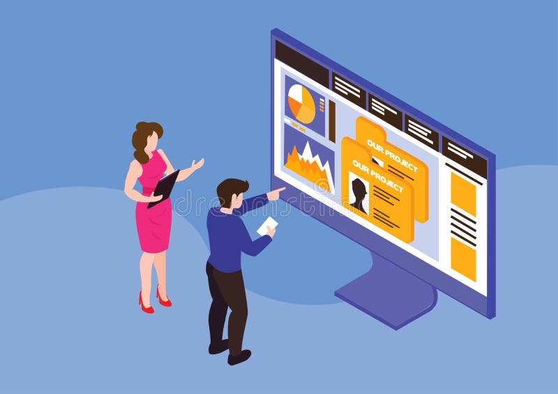 Concept of Data Network Management. Businessmans in Data Center Room ...