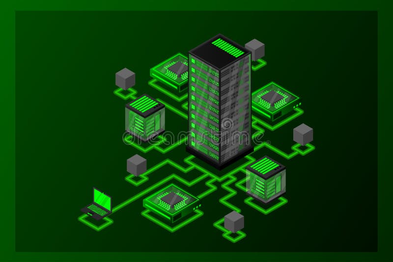 Concept of Data Network Management Stock Vector - Illustration of administration, template ...