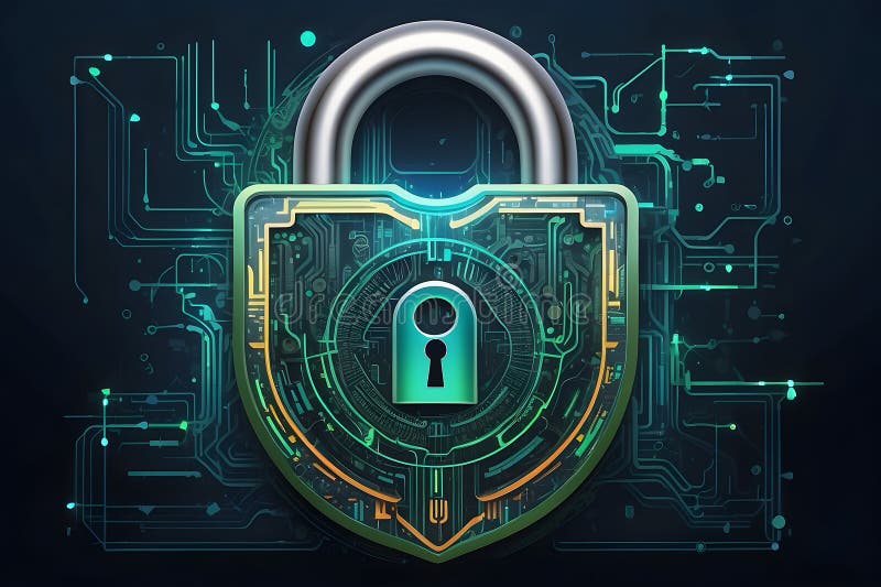 A Concept of Data Privacy with a Padlock and Binary Codes Stock Photo ...