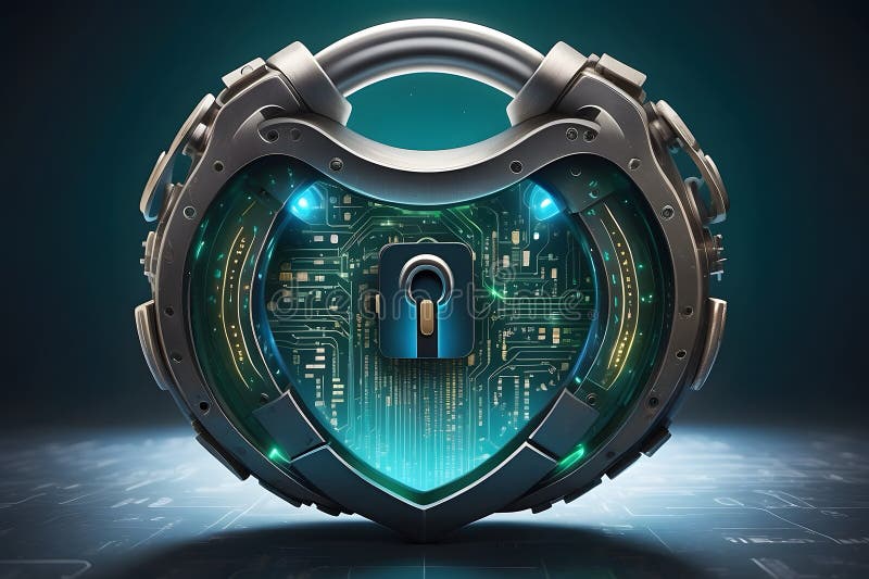 A Concept of Data Privacy with a Padlock and Binary Codes Stock Photo ...