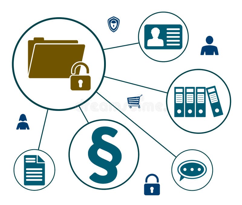 Concept of data protection stock illustration. Illustration of ...