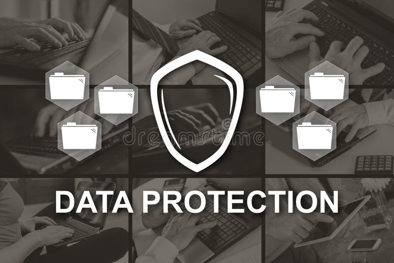Concept of data protection stock illustration. Illustration of computer ...