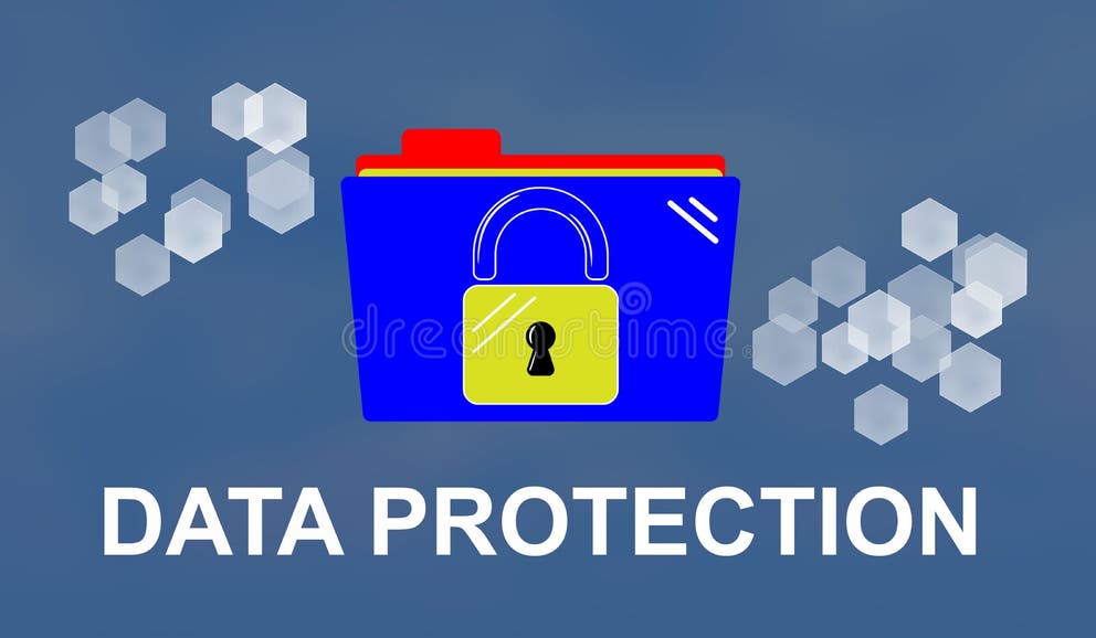 Concept of data protection stock illustration. Illustration of network ...