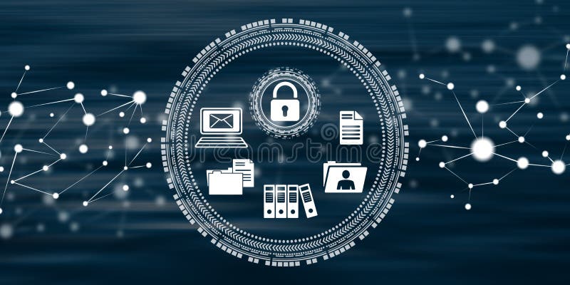 Concept of data protection stock illustration. Illustration of digital ...