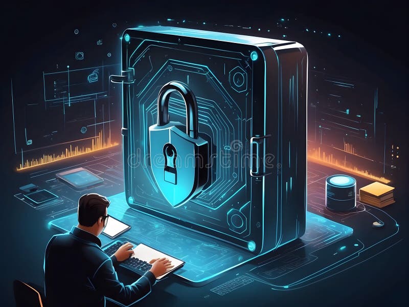 The Concept of Data Privacy Protection in Digital World Stock Photo ...