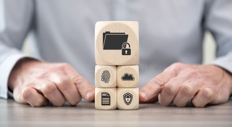 Concept of data protection stock photo. Image of data - 365499382