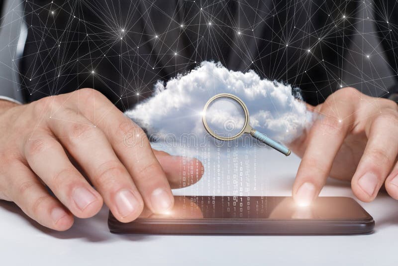 Concept of Data Search and Research in Computing Systems Stock Image ...