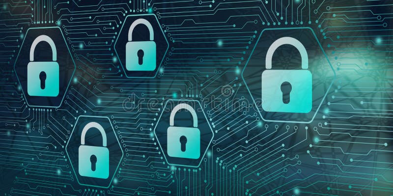 Concept of data security stock illustration. Illustration of network ...