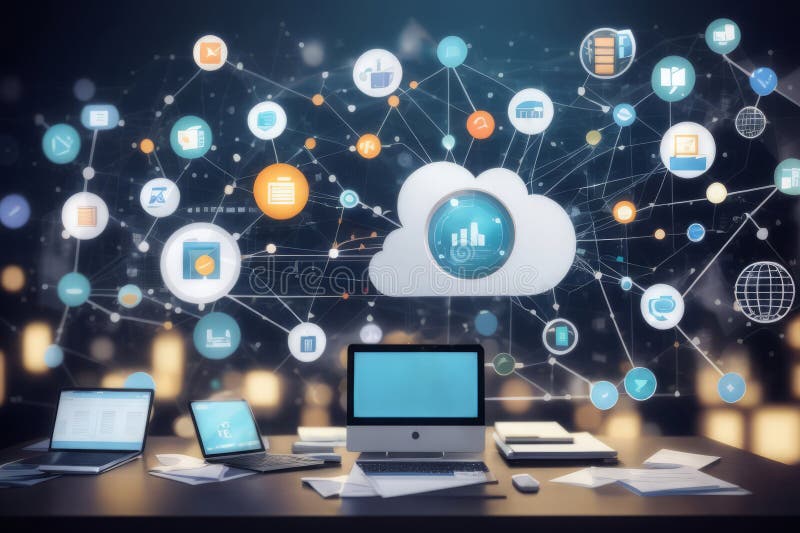 Concept of Data System Business Internet Technology Background Stock ...