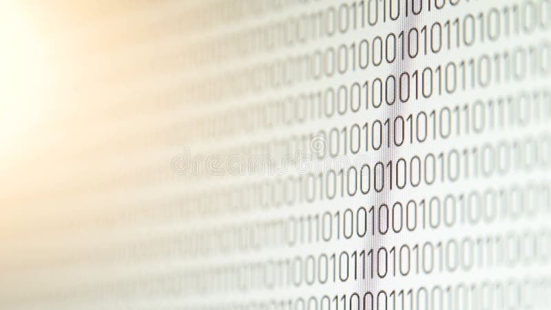 Computer Screen with 1 and 0 Digits Stock Video - Video of digits ...