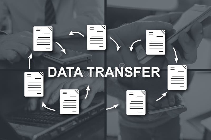 Concept of data transfer stock photo. Image of paper - 158408224