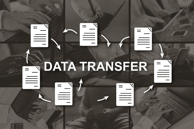 Concept of data transfer stock photo. Image of document - 200951916