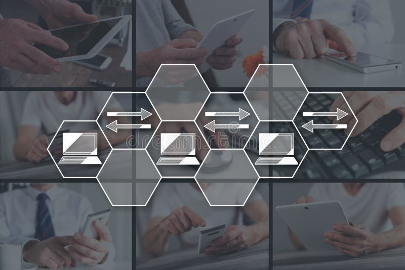 Data Transfer Concept on Different Devices Stock Image - Image of data ...