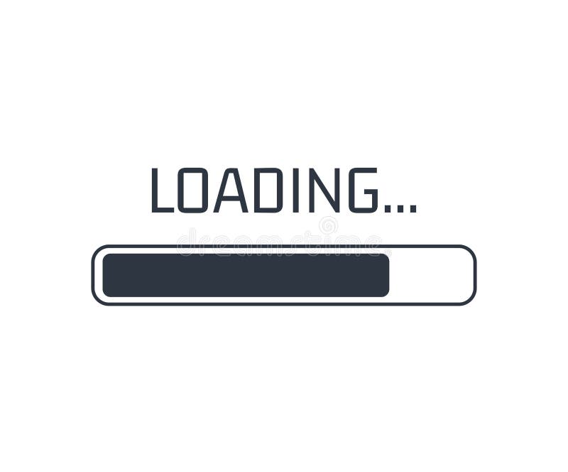 Monochromatic Loading Bar Icon. Concept of Data Transfer, Software ...