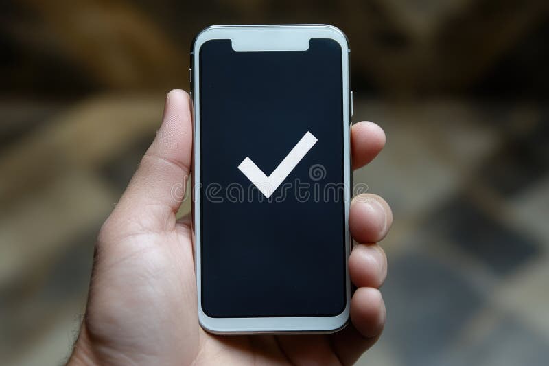 Concept of Data Verification or Validation. Picture of a Hand Holding a ...