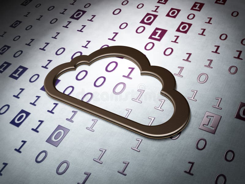 Concept De Calcul De Nuage : Nuage Sur Le Fond De Code Binaire Image ...
