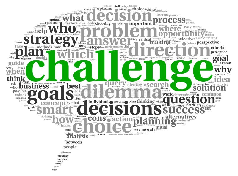 Concept De Défi En Nuage De Tags De Mot Illustration Stock ...