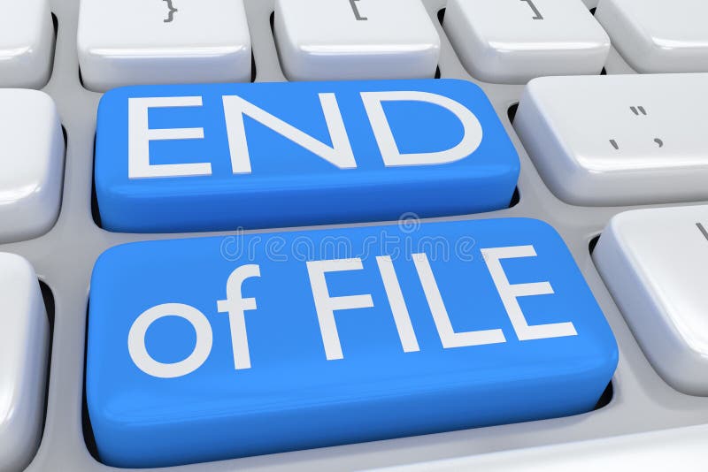 Concept de fin de fichier illustration stock. Illustration du gestion ...