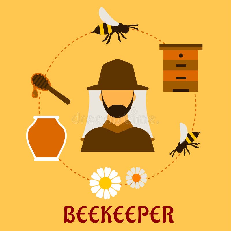 Concept De L'apiculture Avec L'apiculture Et L'apiculture Illustration ...