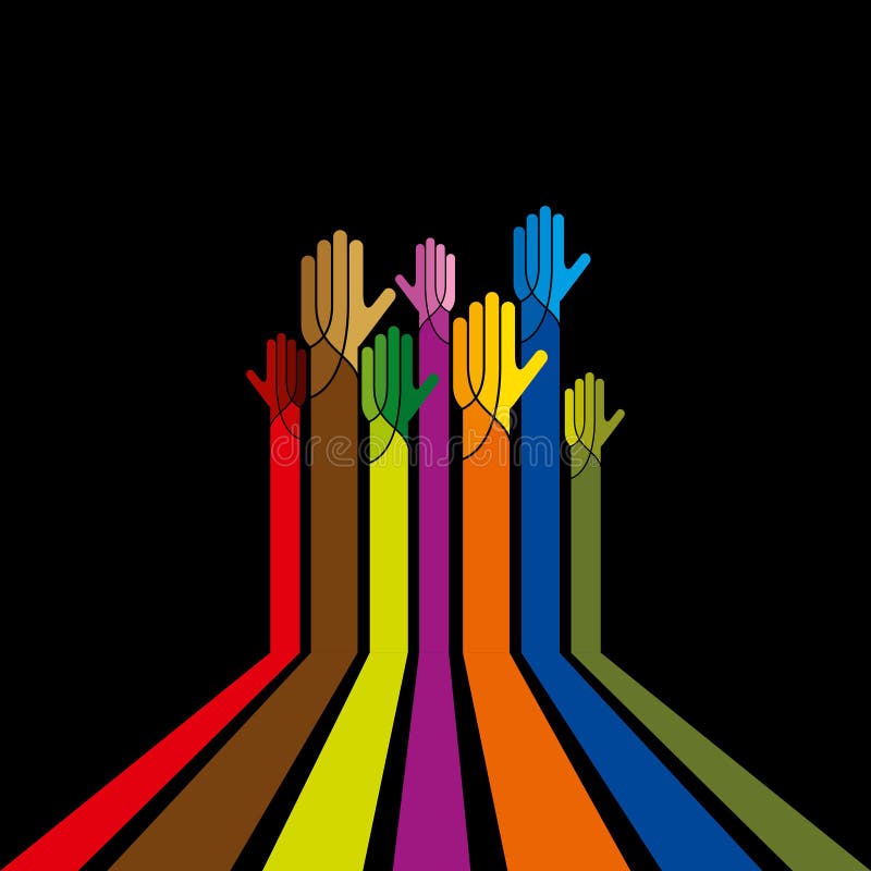 Mains d'unité illustration de vecteur. Illustration du cooperation ...