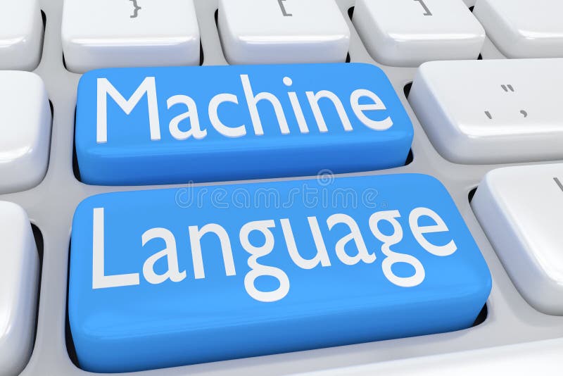 Concept de langage machine illustration stock. Illustration du clavier ...