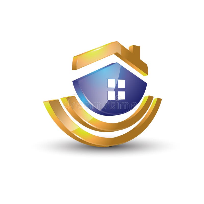 Concept De Logo De La Chambre 3d Illustration de Vecteur - Illustration ...