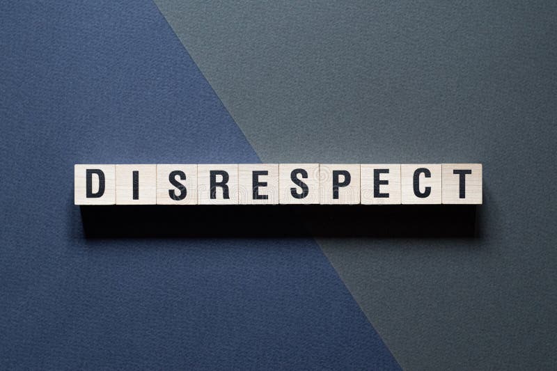 Concept De Mot De Manque De Respect Sur Des Cubes Image stock - Image ...