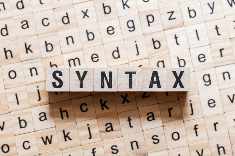Concept de mot de syntaxe photo stock. Image du apprendre - 145731562