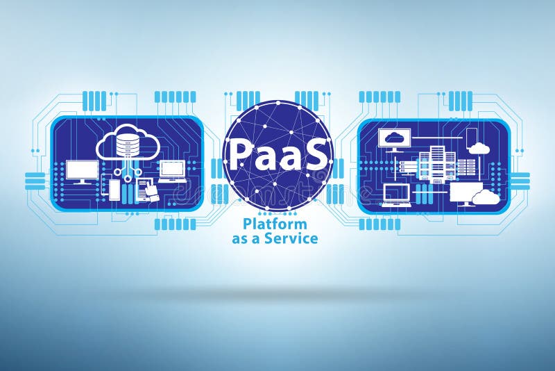 Concept De Saas D'iaas De Paas Dans Le Monde Numérique Illustration Stock - Illustration du ...