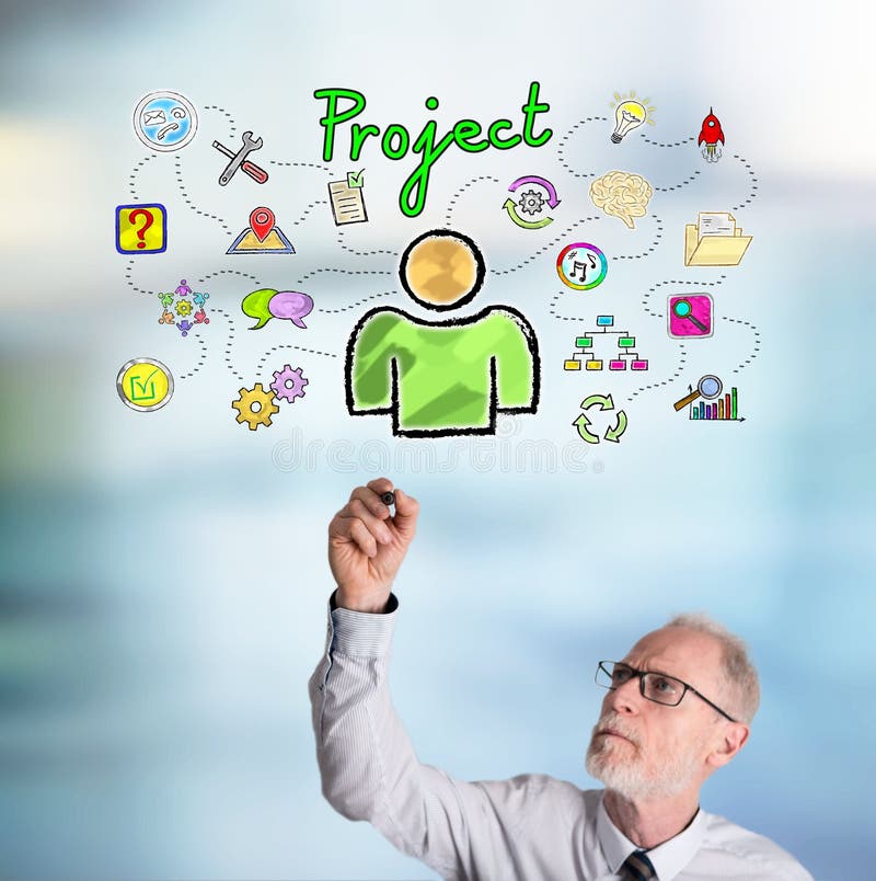 Concept De Projet De Dessin D'homme D'affaires Photo stock - Image du ...